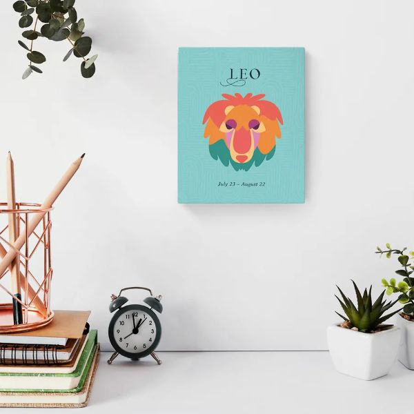 Zodiac Leo Block Plaque - 20cm x 25cm | The Base Warehouse