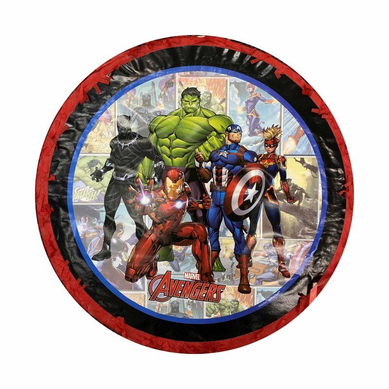 Marvel Avengers Powers Unite Expandable Pull String Drum Pinata - 35cm ...