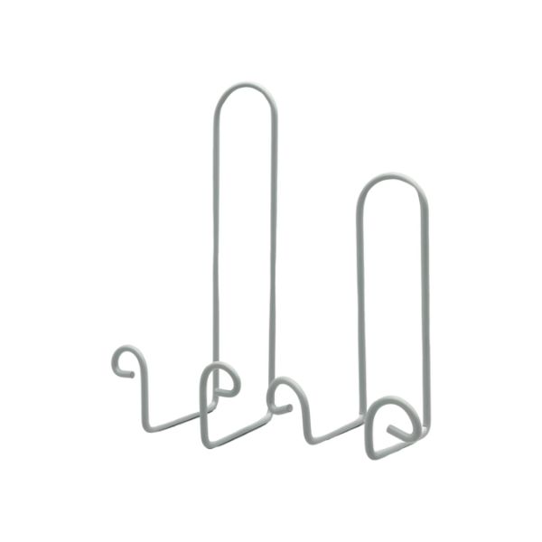 White Metal Free Standing Plate Holder - 20cm | The Base Warehouse