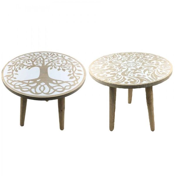 Round Wooden Table - 40cm | The Base Warehouse