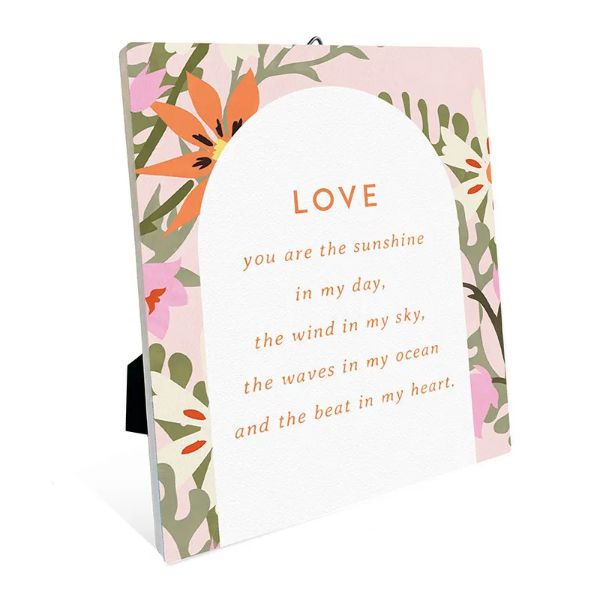 Flower Market Ceramic Love Sentiment Plaque - 12cm x 14cm | The Base ...
