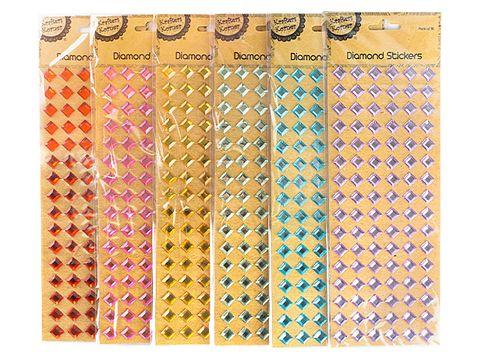 96 Pack Diamonds Stickers | The Base Warehouse