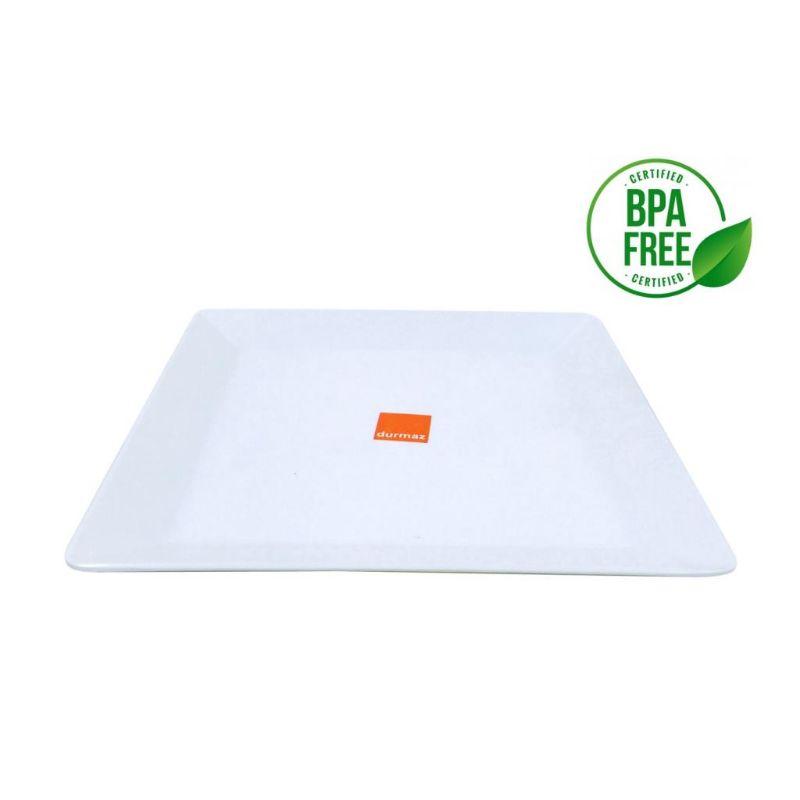 White Melamine Square Platter - 28cm x 28cm | The Base Warehouse