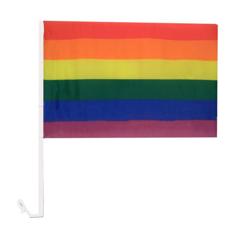 Rainbow Car Flag - 43cm x 30cm | The Base Warehouse