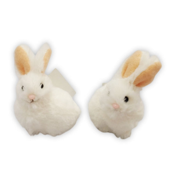 EASTER BUNNY-WHITE PLUSH 9CM | The Base Warehouse