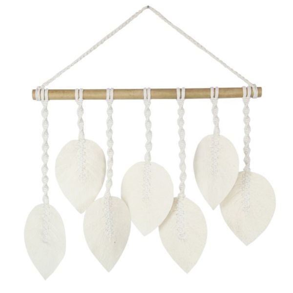 Macrame Fern Leaf Design Wall Decor Hanger - 70cm | The Base Warehouse