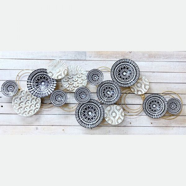 Metal Plates Wall Decor - 123cm | The Base Warehouse