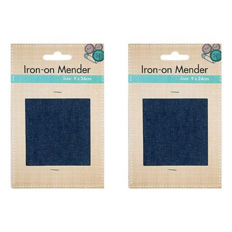 2 Pack Iron-On Mender - 24cm x 9cm | The Base Warehouse