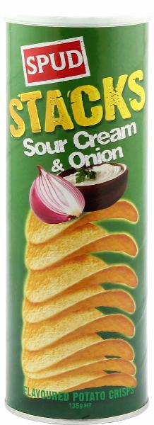 Spud Stacks Chips Sour Cream & Onion - 100g | The Base Warehouse