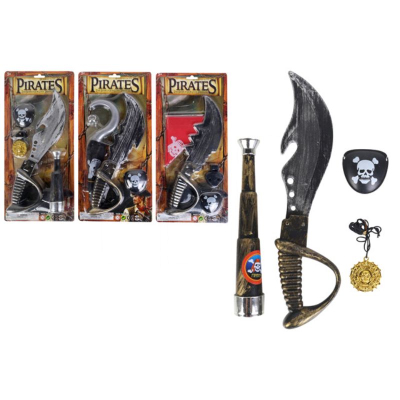 Pirate Play Set With Accessories - 32cm x 15cm x 4cm | The Base Warehouse