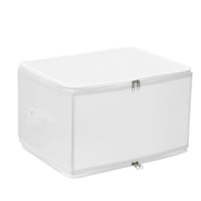 White Foldaway Storage Box - 40cm x 30cm x 25cm | The Base Warehouse