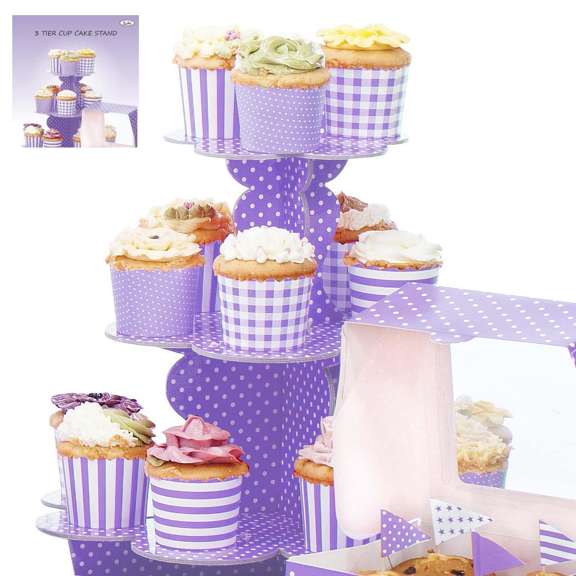 Lavender 3-Tier Paper Cake Stand | The Base Warehouse