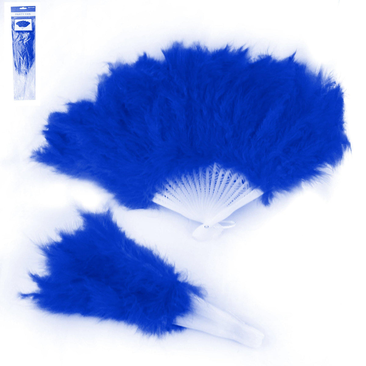 Blue Feather Fan | The Base Warehouse