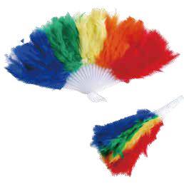 Rainbow Feather Fan | The Base Warehouse