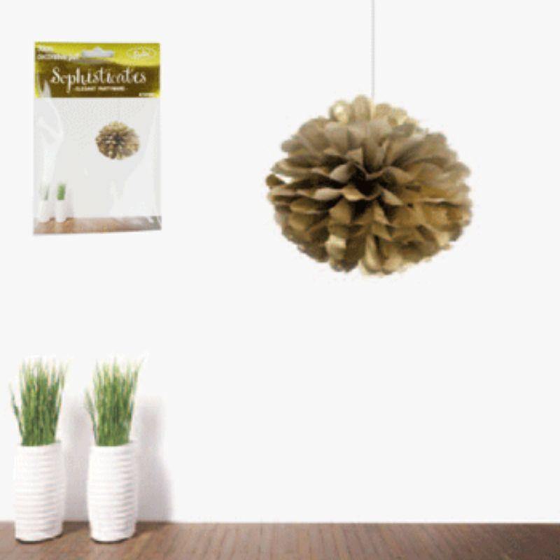 Metallic Gold Puff - 30cm | The Base Warehouse
