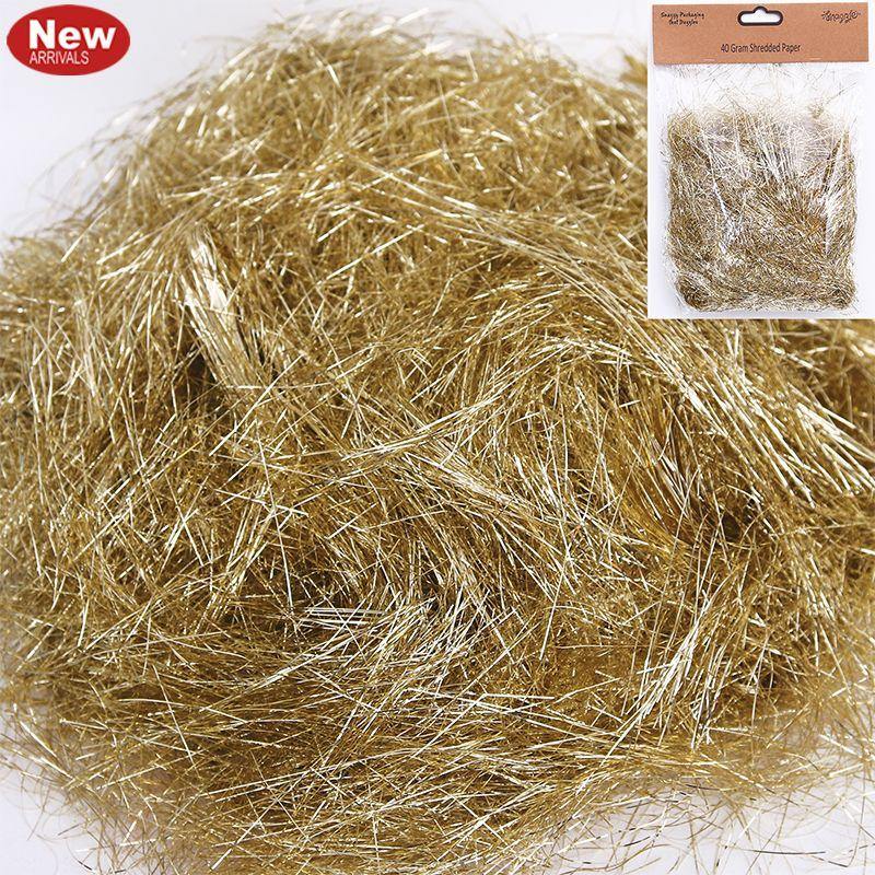 Gold Foil Shredded Paper - 40g | The Base Warehouse