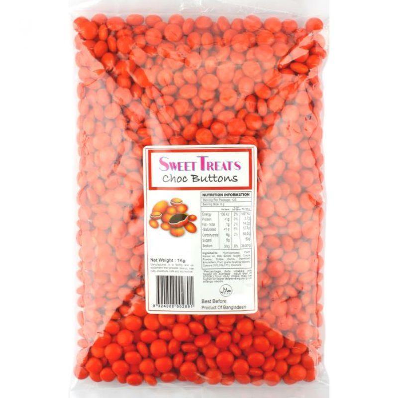 Orange Chocolate Buttons - 1kg | The Base Warehouse