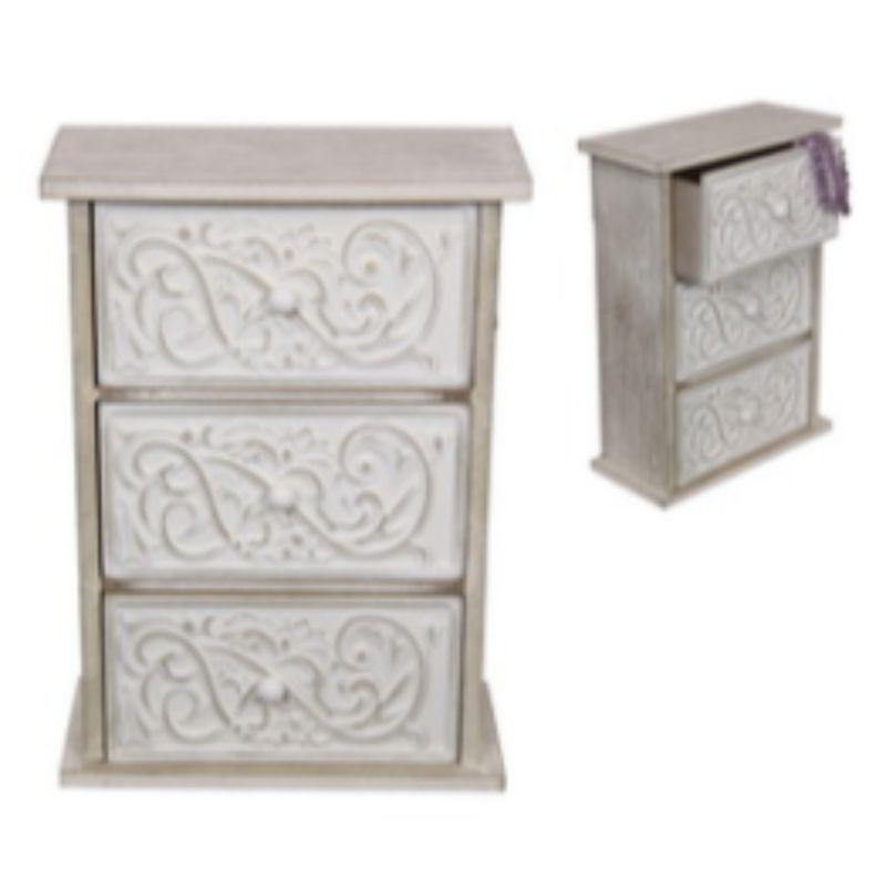 Filigree 3 Drawer Cabinet - 27cm | The Base Warehouse