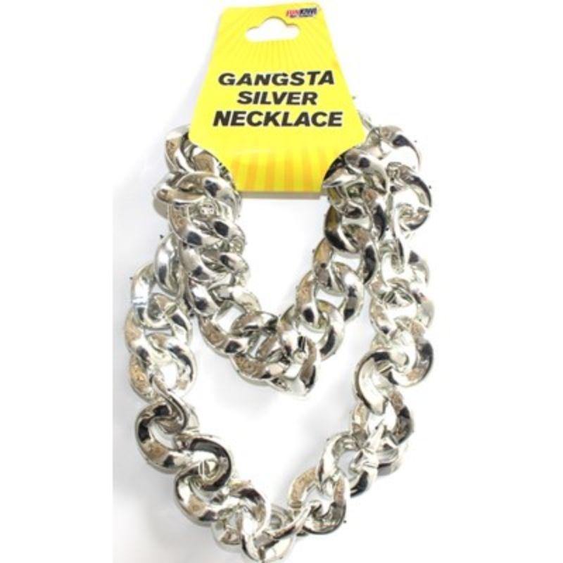 Silver Gangsta Chain Necklace | The Base Warehouse