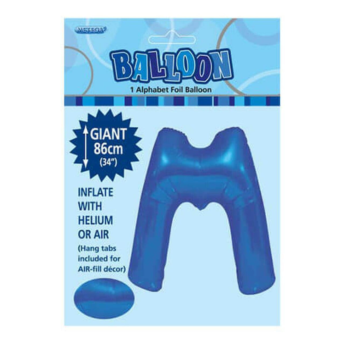 Royal Blue Letter M Foil Balloon - 86cm | The Base Warehouse