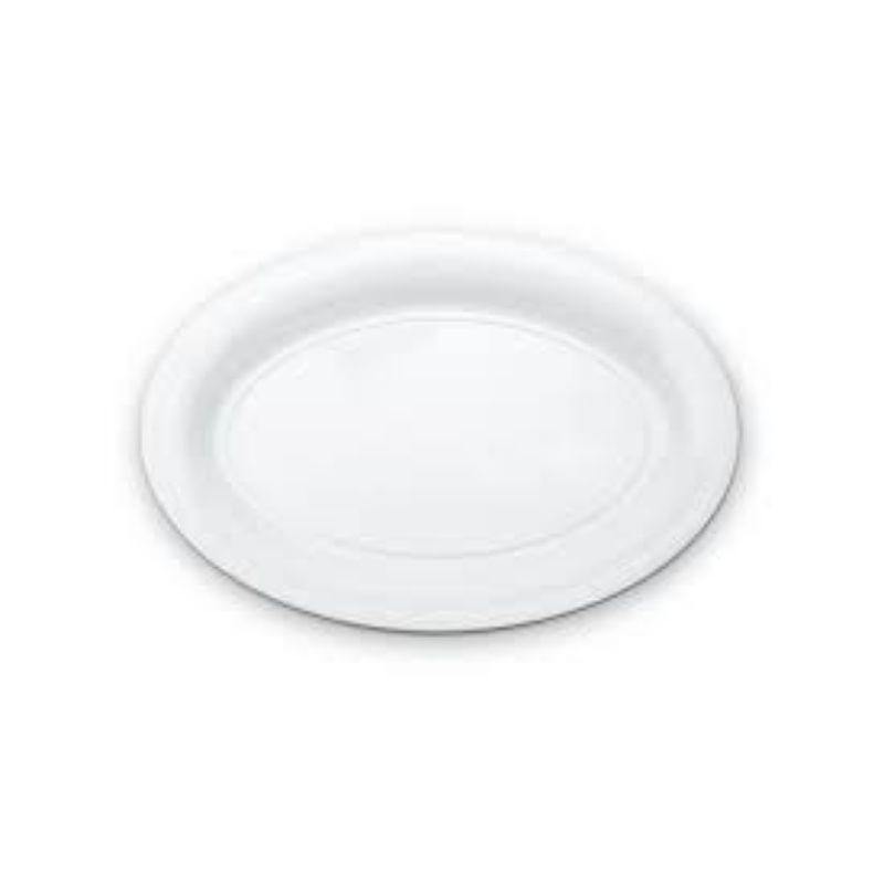 3 Pack White Recyclable Oval Trays - 25cm x 39.5cm | The Base Warehouse