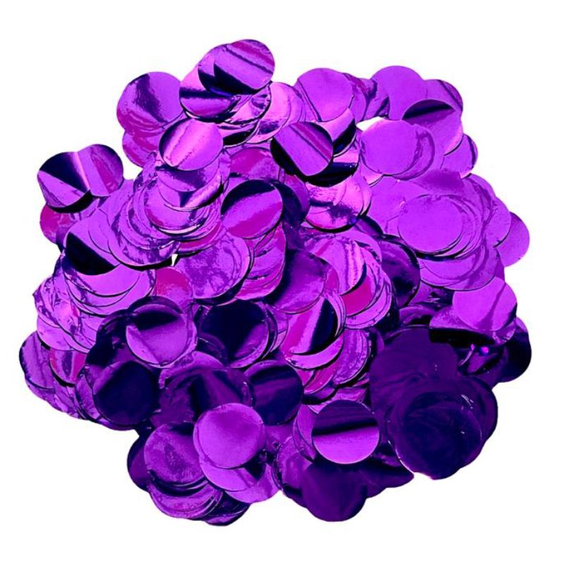 Purple 2cm Foil Confetti - 20g | The Base Warehouse