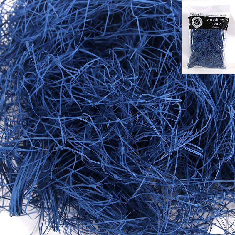 Navy Blue Shredded Paper - 40g | The Base Warehouse
