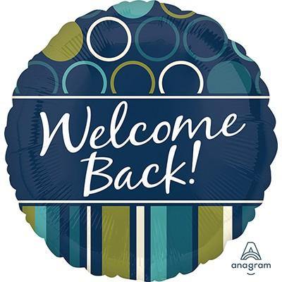 Welcome Back Blue and Green Foil Balloon - 45cm | The Base Warehouse