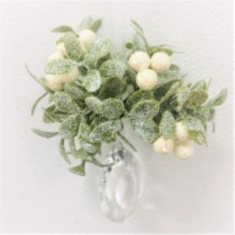 Mistletoe Drop with Crystal - 14cm | The Base Warehouse