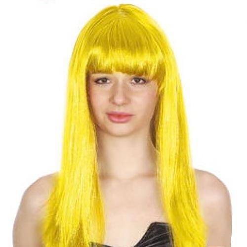 Yellow Lady Long Straight Wig with Fringe | The Base Warehouse